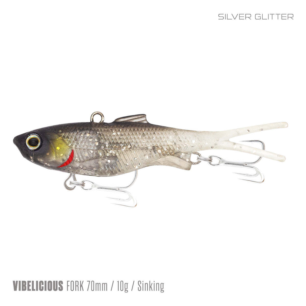 Samaki Vibelicious Fork Tail Soft Vibe 70mm/10g Fishing Lure #Silver ...
