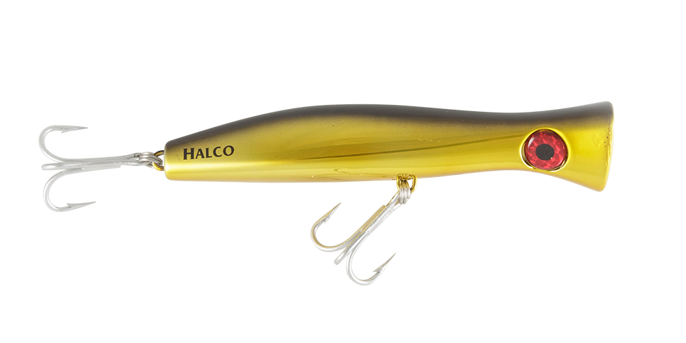 Halco Haymaker Roosta Popper 195mm Fishing Lure #H51 - Chrome Gold ...