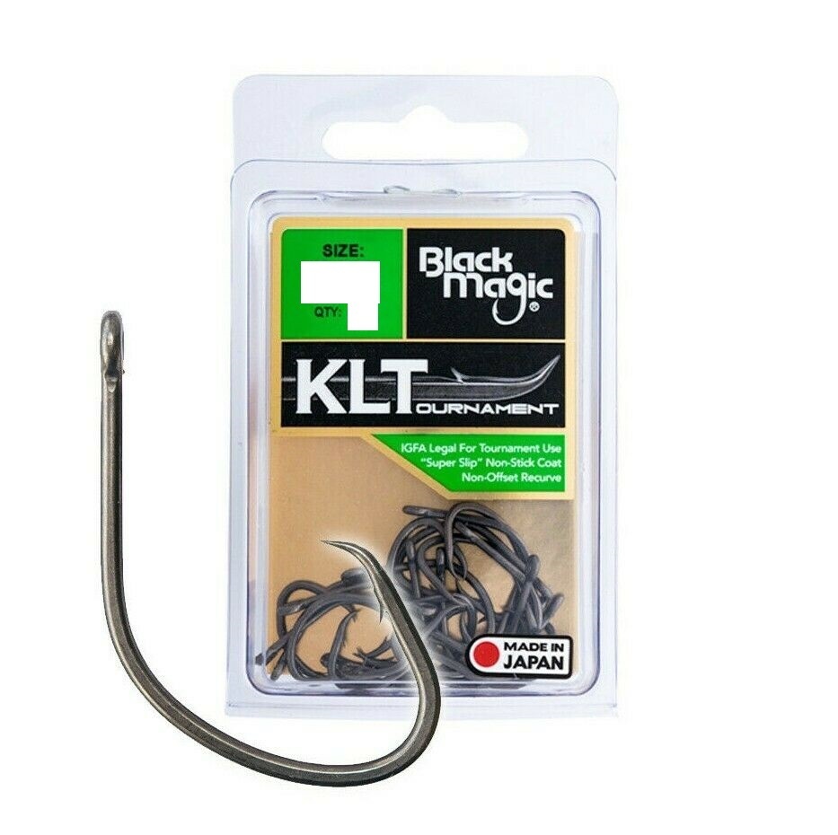 Black Magic KLT Teflon Coated Fishing Hook Economy Pack - Choose Size