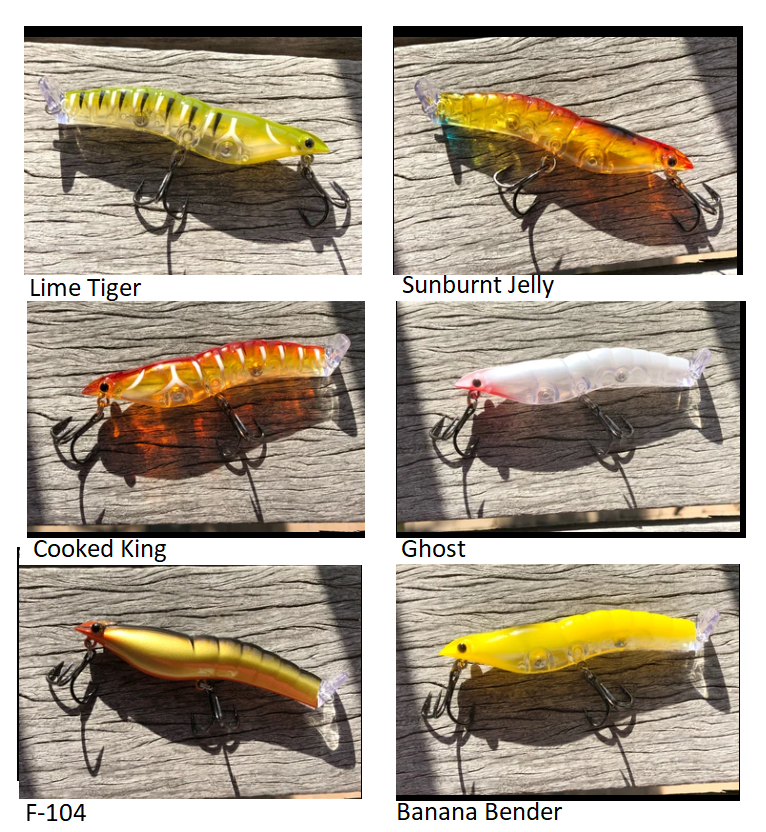MMD Splash Prawn 95mm Topwater Fishing Lure - Choose Colour