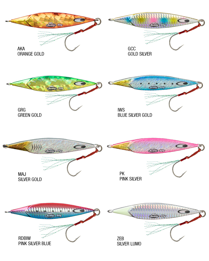 Berkley Skid Jig Fishing Lure 100g Metal Jig - Choose Colour