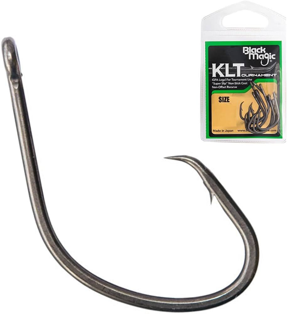 Black Magic KLT Teflon Coated Fishing Hook Small Pack - Choose Size