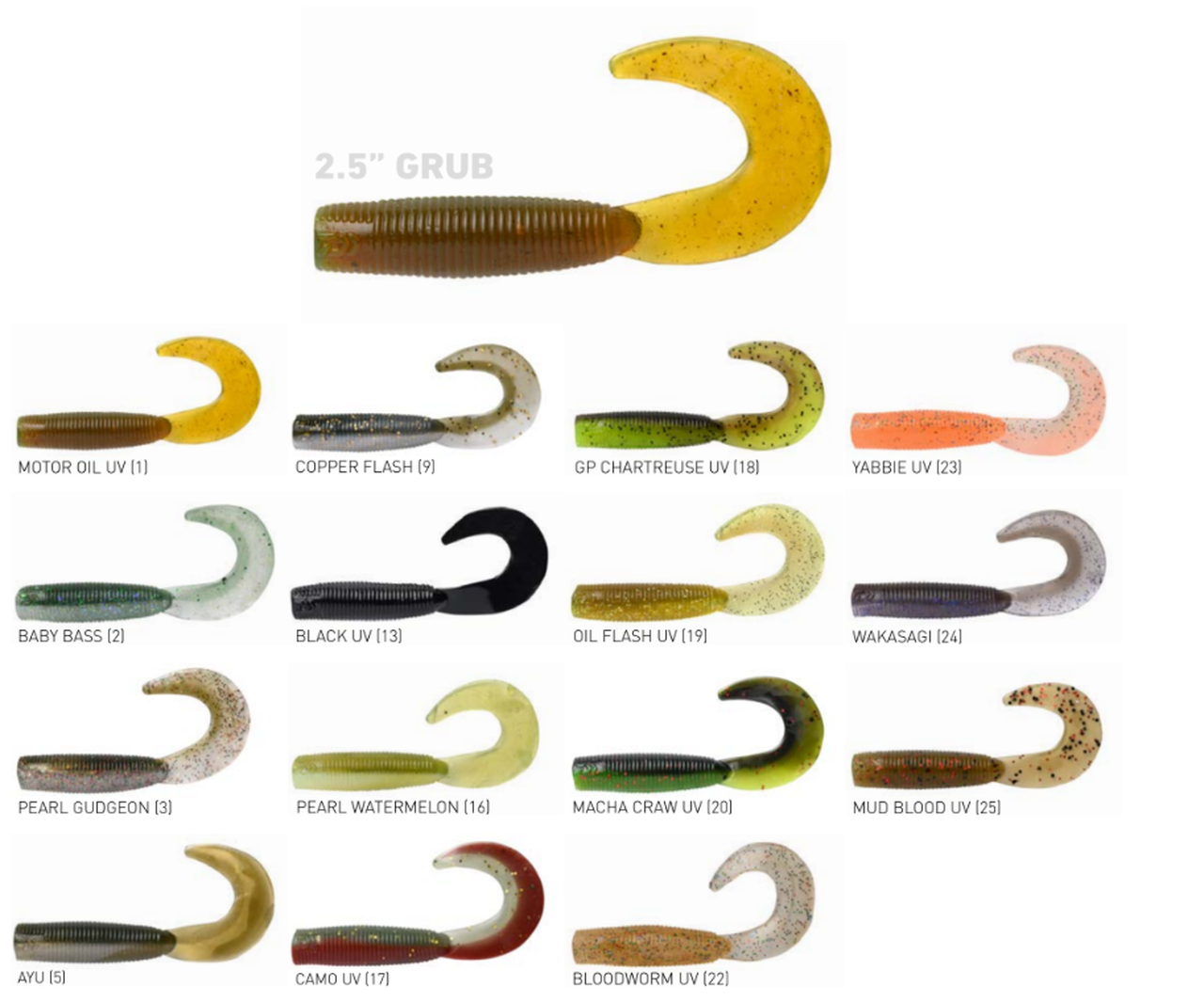 Daiwa 2020 BaitJunkie 2.5" Grub Soft Plastic Fishing Lure Bait Junkie - Choose Colour