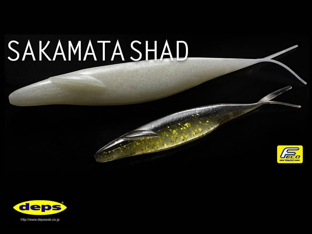 Deps Sakamata Shad 8" Soft Plastic Fishing Lure - Choose Colour