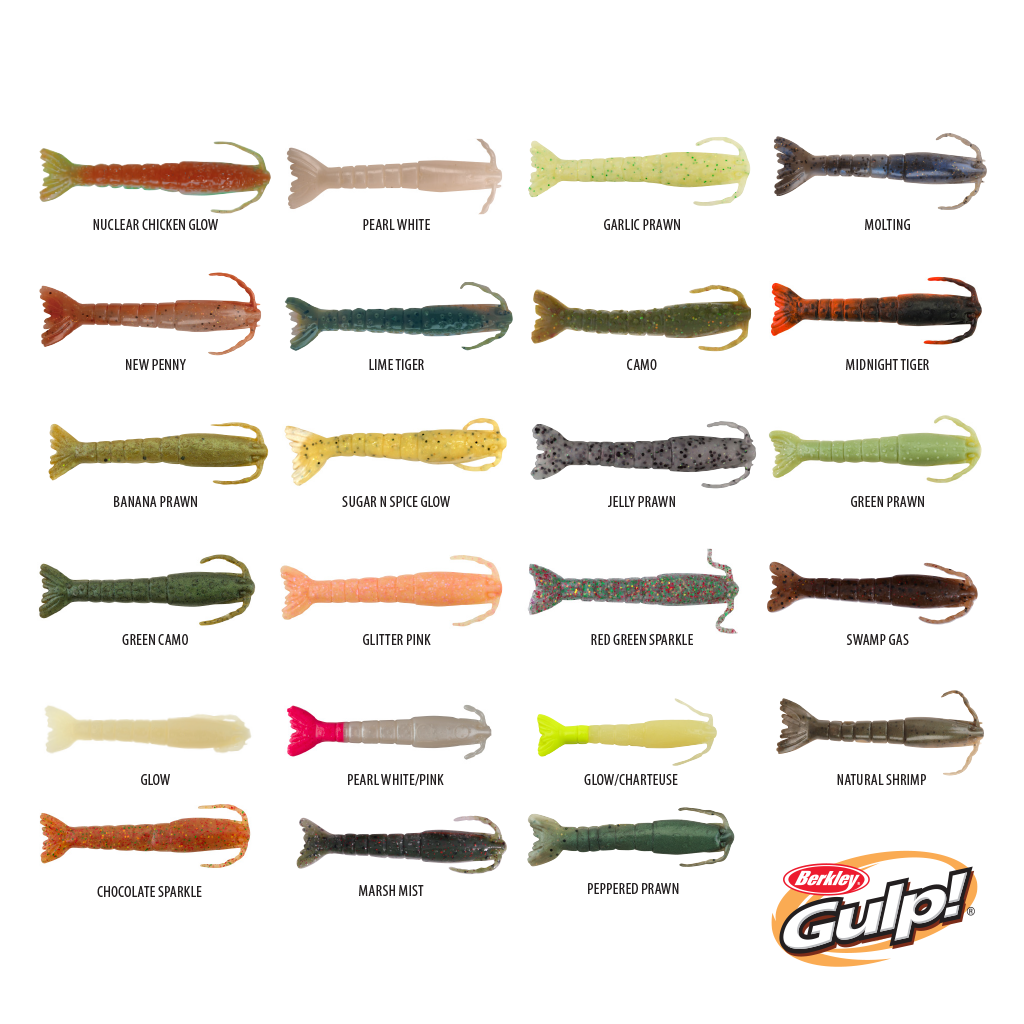 Berkley Gulp Shrimp 4" Soft Plastic Fishing Lure - Choose Colour