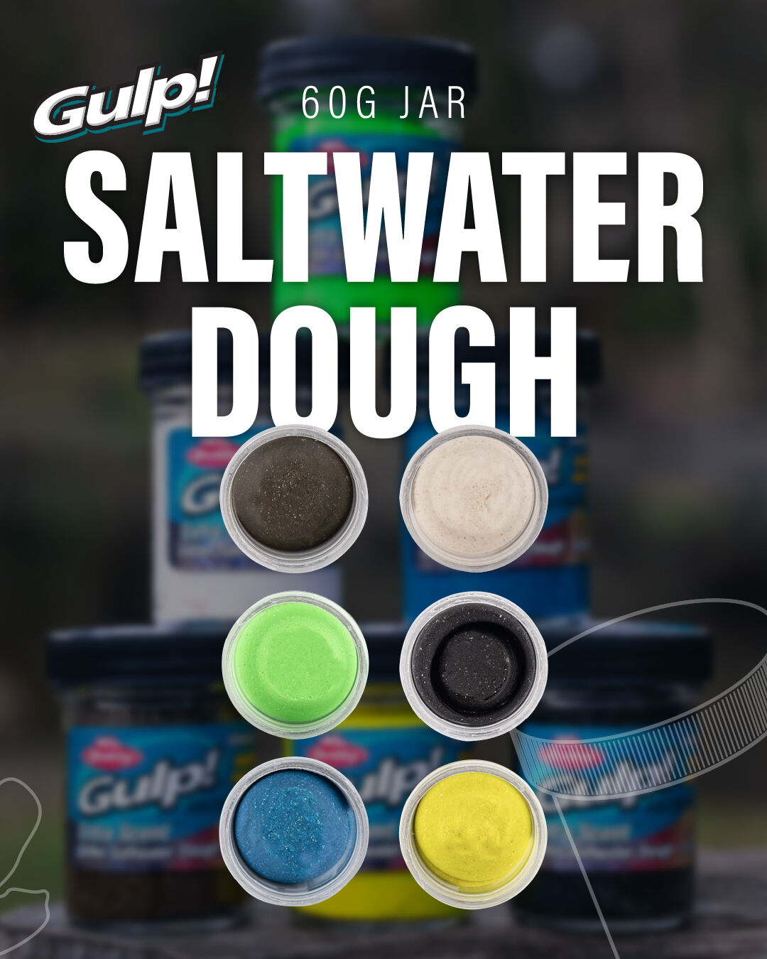 Berkley 2025 Gulp Saltwater Paste Dough Fishing Bait - Choose Colour