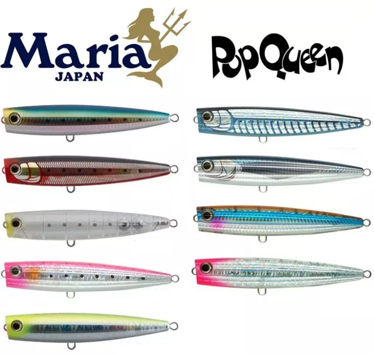Maria Pop Queen 160mm Popper Floating Hard Body Fishing Lure - Choose ...