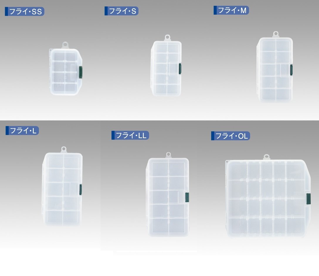 Meiho Fly Case Clear Tackle Box - Choose Size