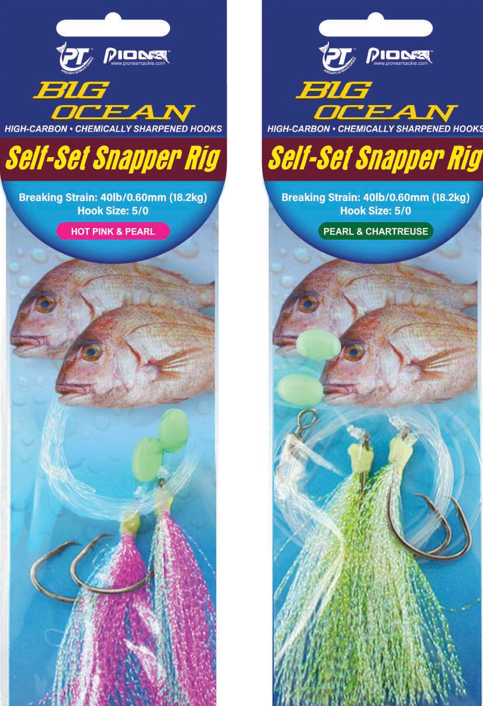 Pioneer Big Ocean Self Set Pre Made 40lb Snapper Fishing Rig - Choose ...