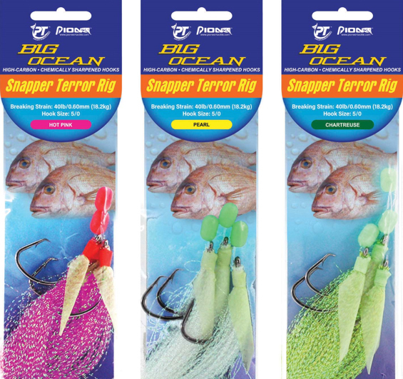 Pioneer Big Ocean Pre Made 40lb Snapper Terror Fishing Rig - Choose ...