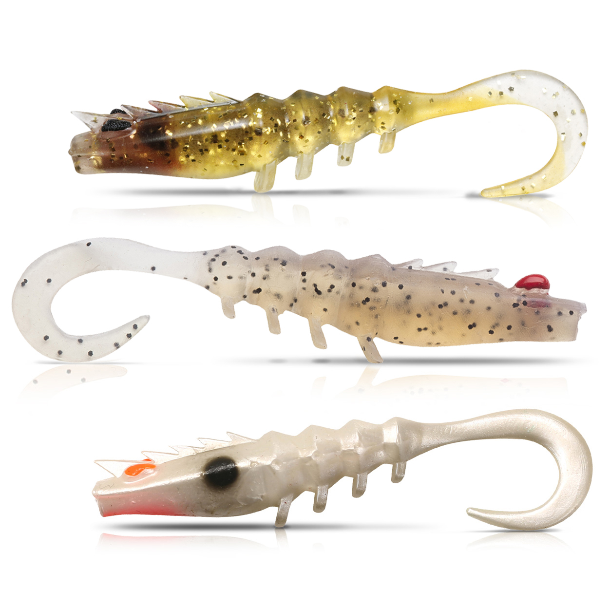 Squidgies Standard Range Prawn Wiggler Tail 110mm Soft Plastic Fishing ...