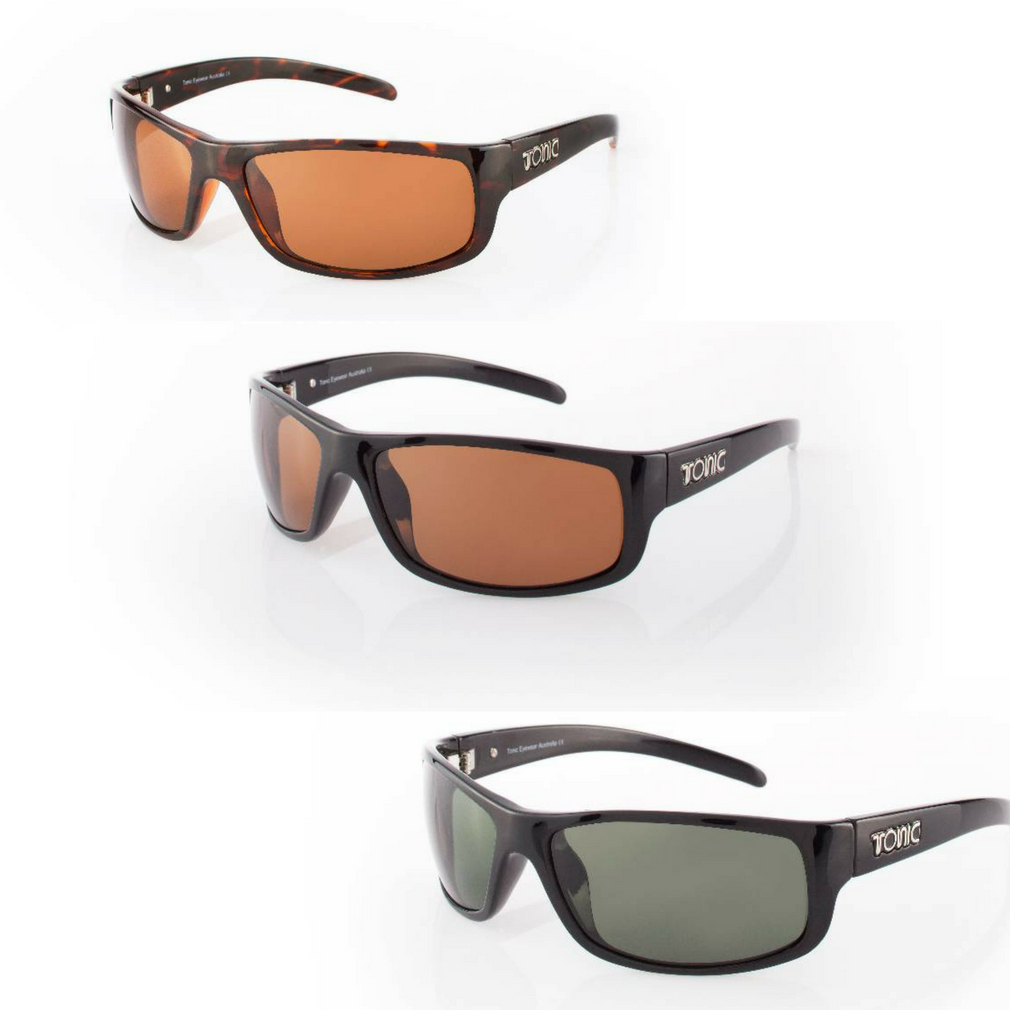 Tonic Bono Polarised Sunglasses Gloss Black Frame - Choose Lens Options ...