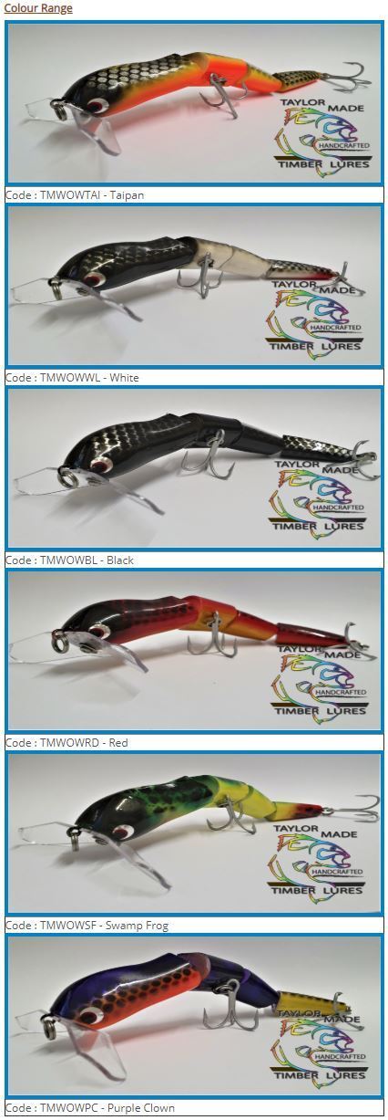 Taylor Made Walks On Water Surface Fishing Lure - Choose Colour