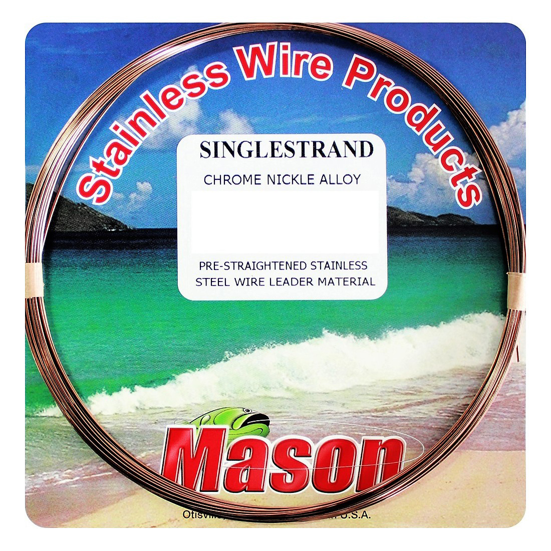 Mason 25ft Single Strand Stainless Steel Fishing Wire Leader - Choose Lb