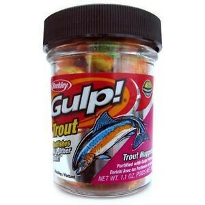 Berkley Gulp Powerbait Nuggets Trout Fishing Bait Jar - Choose Colour ...