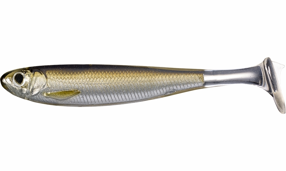 Live Target Slow Roll Shiner 5" Soft Plastic Fishing Lure #Silver/Brown