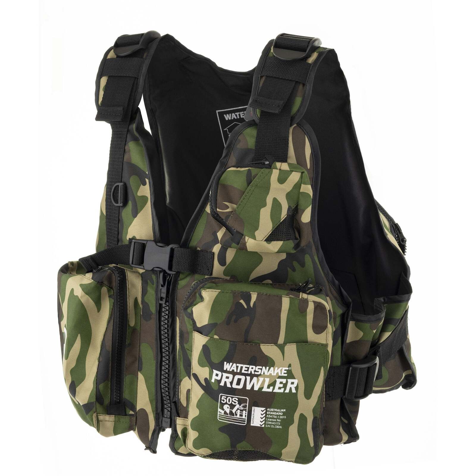 Watersnake Prowler Camo Kayak Vest L50S Adult Life Jacket - Choose Size ...