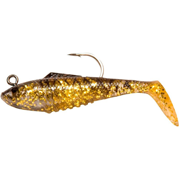 Squidgies Slickrig 65mm Pre Rigged Soft Plastic Fishing Lure #Black Gold