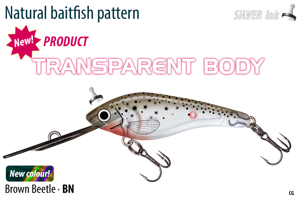 Predatek Min Min 50mm Deep Hard Body Fishing lure #BN Brown Beetle