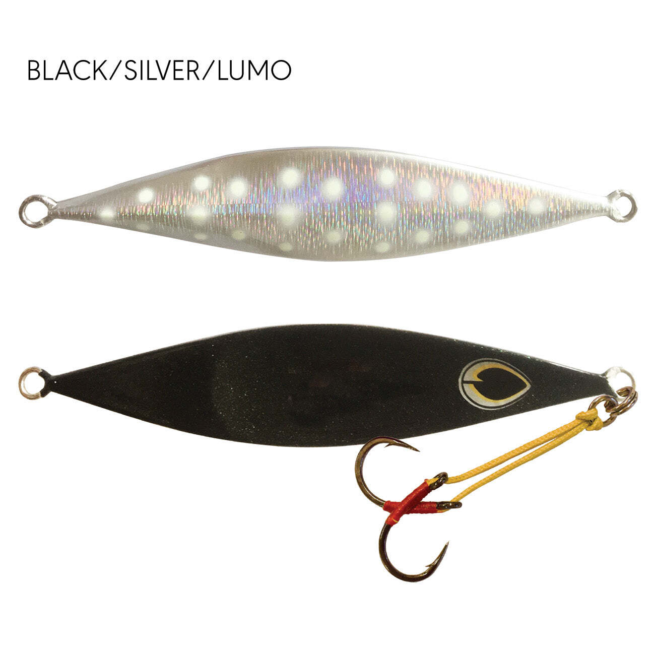 Black Magic Flipper Jig 200g Slow Pitch Fishing Jig #Black/Silver/Lumo